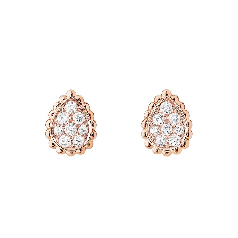 쎄뻥 보헴 스터드 이어링, XS 모티브 핑크 골드 | 부쉐론 | Boucheron South Korea