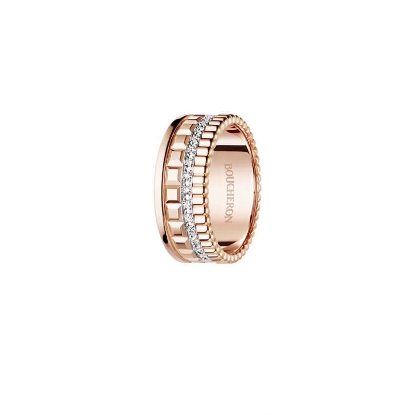 Bague Quatre Radiant Edition, Petit Modèle Radiant Edition Or Rose et ...